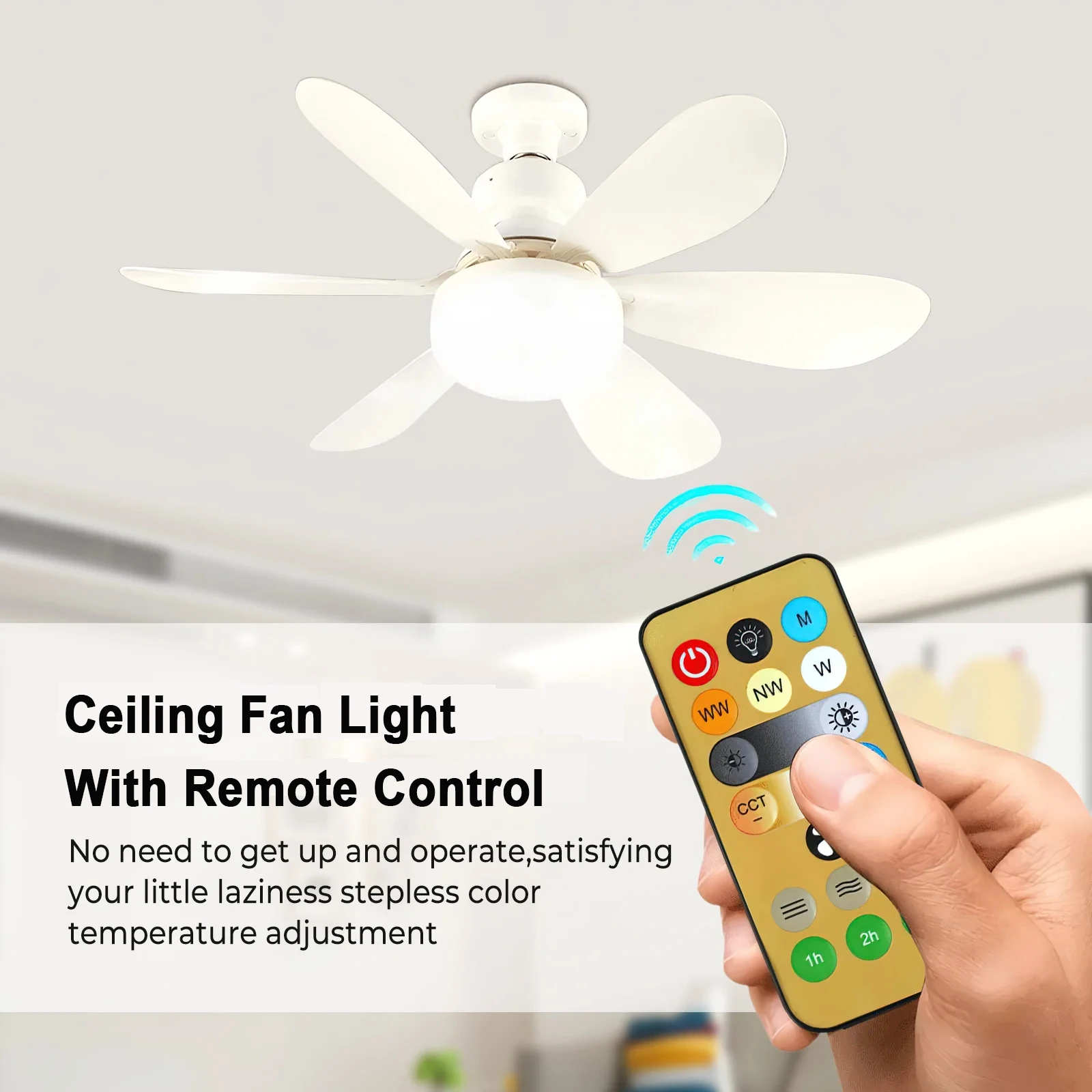 Ceiling-Fan-Light-E27-Base-with-Remote-Control-LED-Bulb-Ceiling-Fan ...