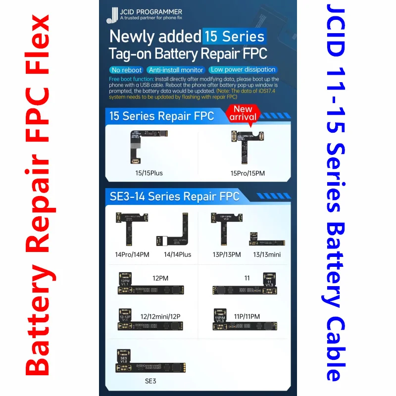 JCID-Tag-on-Battery-Flex-Cable-for-iPhone-11-12-13-14-15-Series-Repair ...