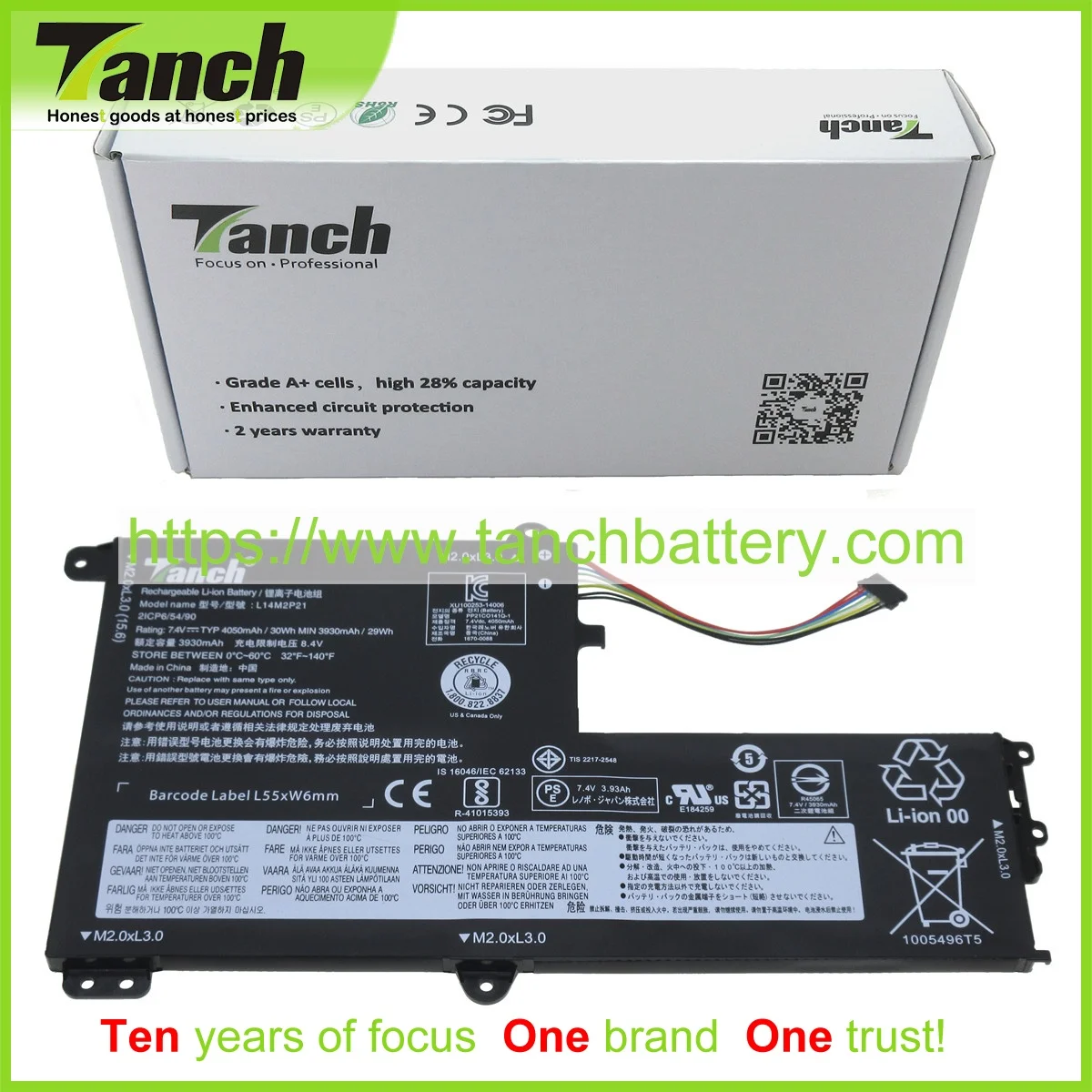 Tanch แล็ปท็อปสำหรับ LENOVO 2ICP6/55/90 2ICP6/54/90 L14M2P21 5B10K10229 ...