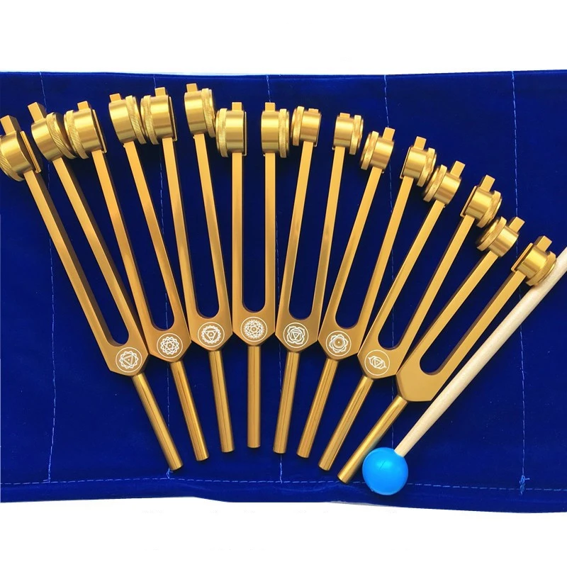 Luxury-Gold-Tuning-Forks-Set-Healing-Chakra-Aluminum-Alloy-Medical-Fork ...