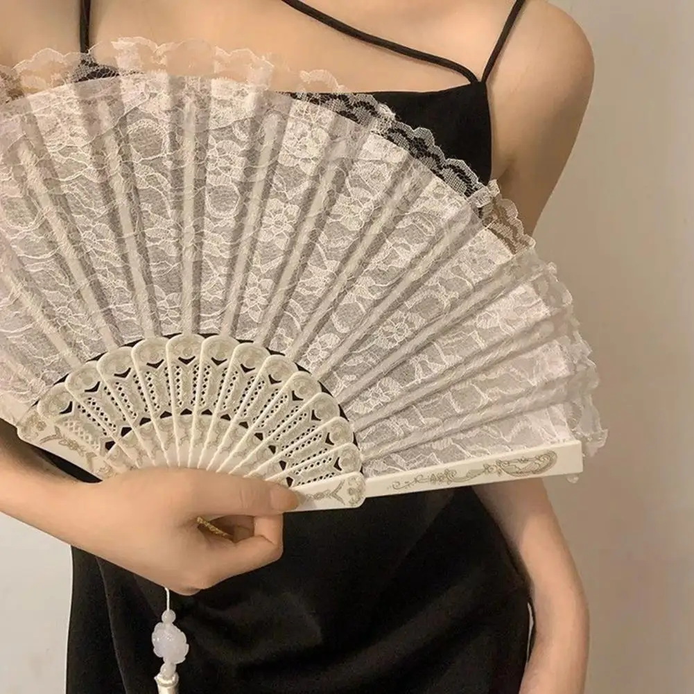 Women-Hand-Fan-Elegant-Vintage-Lace-Folding-Fan-with-Tassel-for-Summer ...