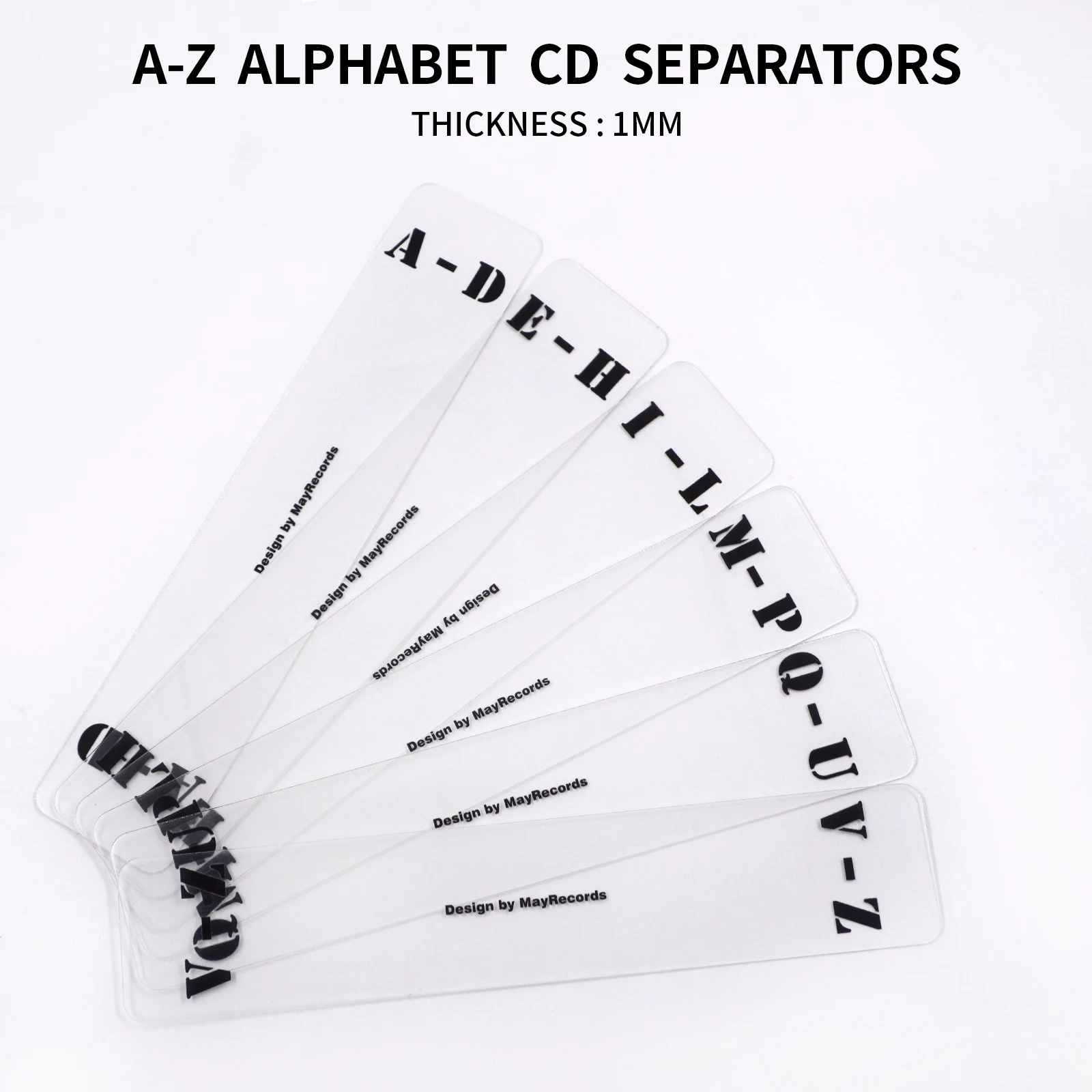 New 6Pcs CD Storage Dividers Transverse Vertical Transparent Acrylic ...