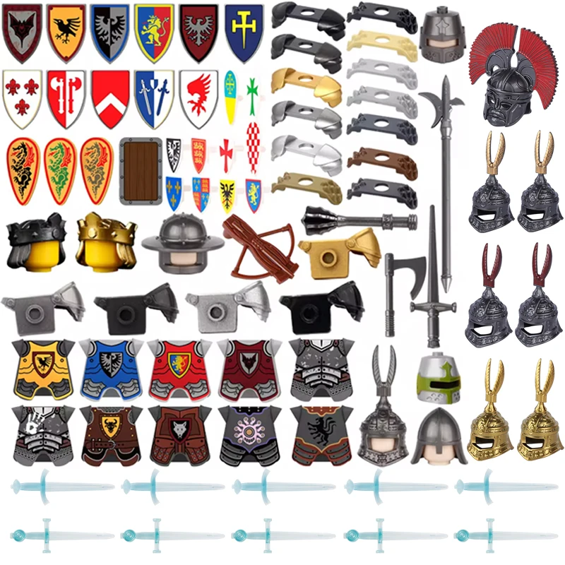 Medieval-Castle-Military-Knight-Building-Blocks-Soldier-Weapon-Armour ...