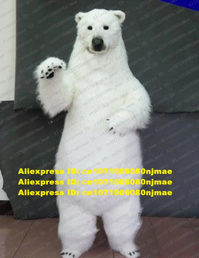 Weiß Meer Bär Eisbär Maskottchen Kostüm Erwachsene Cartoon Charakter ...
