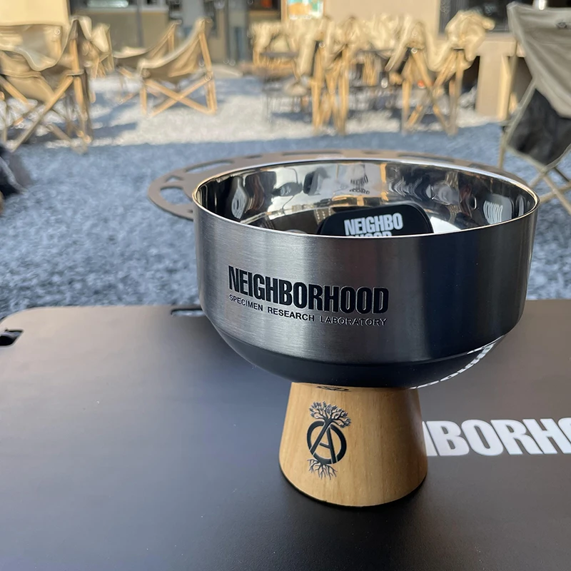 NBHD stainless steel solid wood base tray, living room porch, small ...