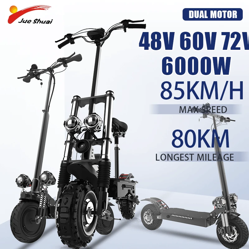 Dual-Motor-Electric-Scooter-Adults-85KM-H-Max-Speed-2400W6000W-Folding ...