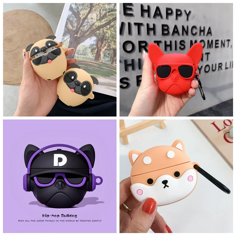 For-Apple-AirPods-Pro-3D-Cute-Cartoon-Pug-Puppy-Shar-Pei-Husky-Dog ...