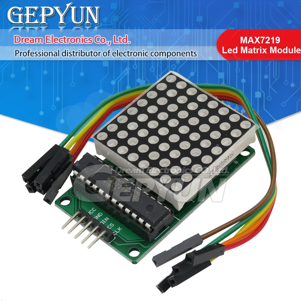 Max7219 8x8 Dot Led Matrix Module Mcu Display Control Module Para Arduino 5v Interface Module
