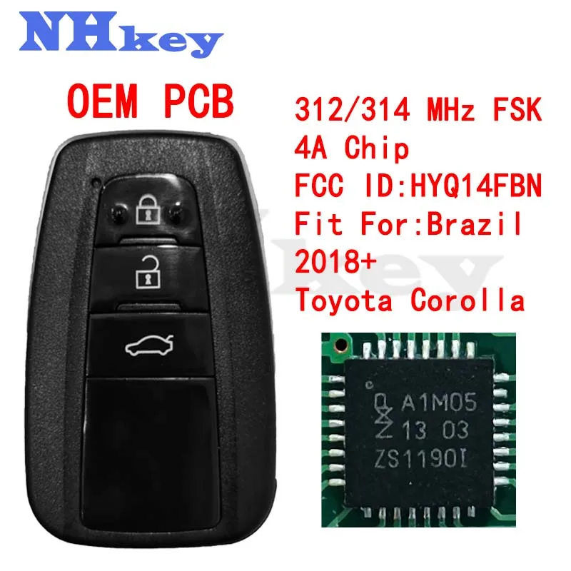NHKEY Original PCB Smart Key 312 314 MHZ 4A Chip For 2018 2019 2020 ...
