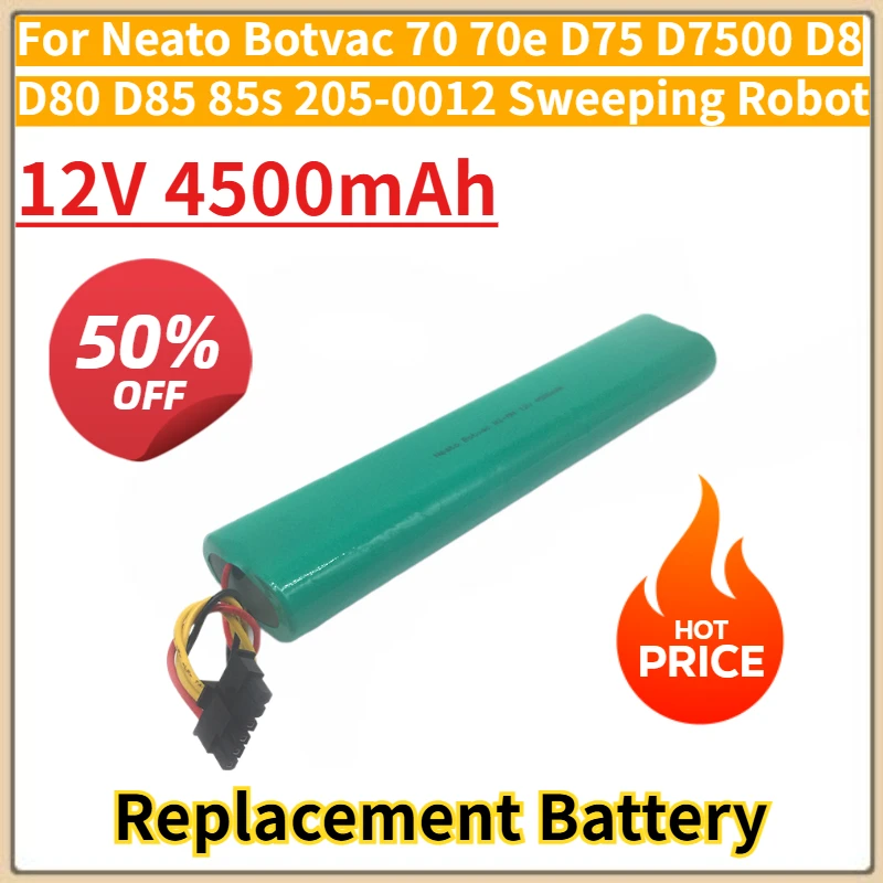 New Replacement Battery 12V 4500mAh for Neato Botvac 70 70e D75 D7500 ...
