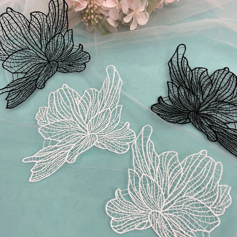 Milk-Silk-Flower-Patch-Hollowed-Lace-Cloth-Patch-for-DIY-Sewing-Dress ...