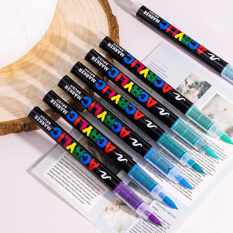 Direct Liquid Acrylic Marker Pen Paint Brush Pen Painting Stone Ceramic ...