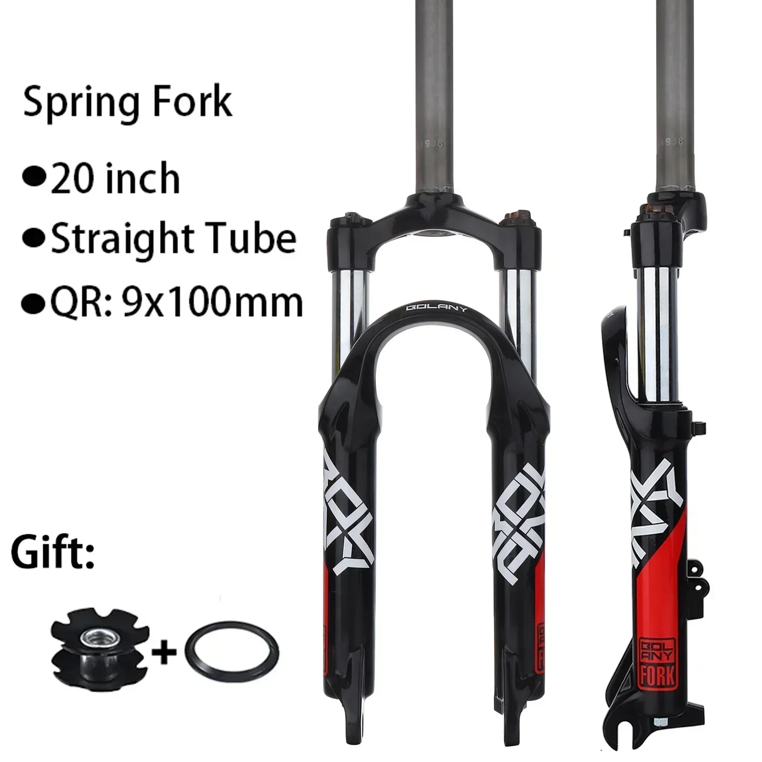 Folding-Bike-Suspension-Fork-20-Inch-Disc-Brake-BMX-Kids-Spring-Forks ...