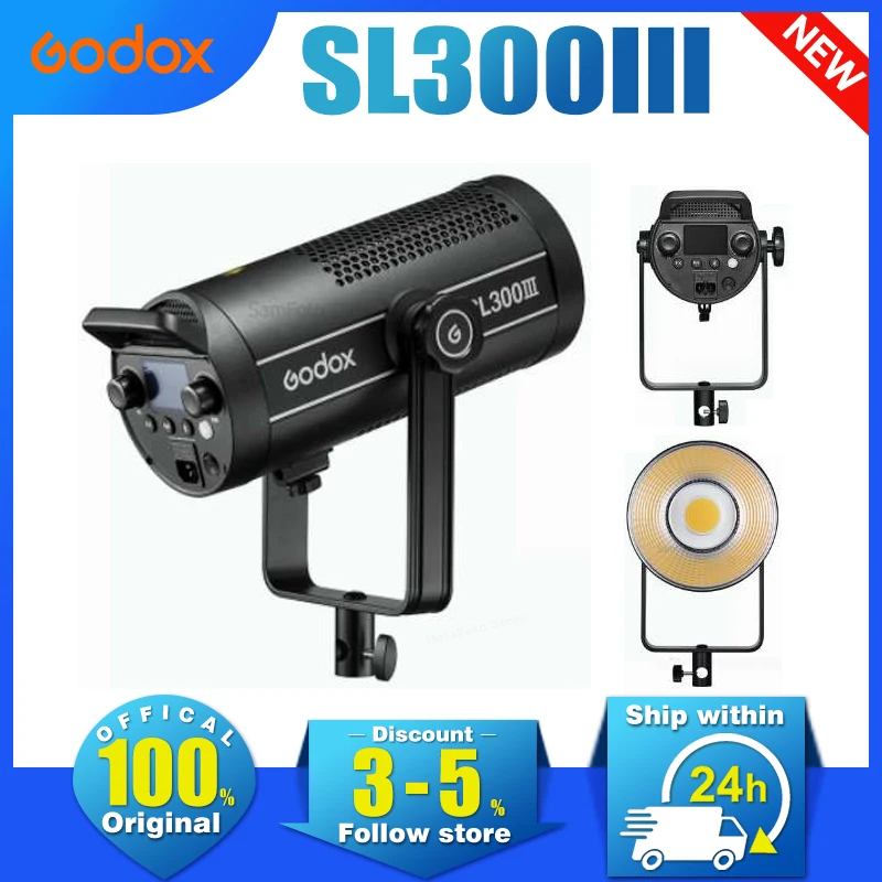 Godox SL300III SL-300W III LED Video Light 200W Bowens Mount Balanced ...
