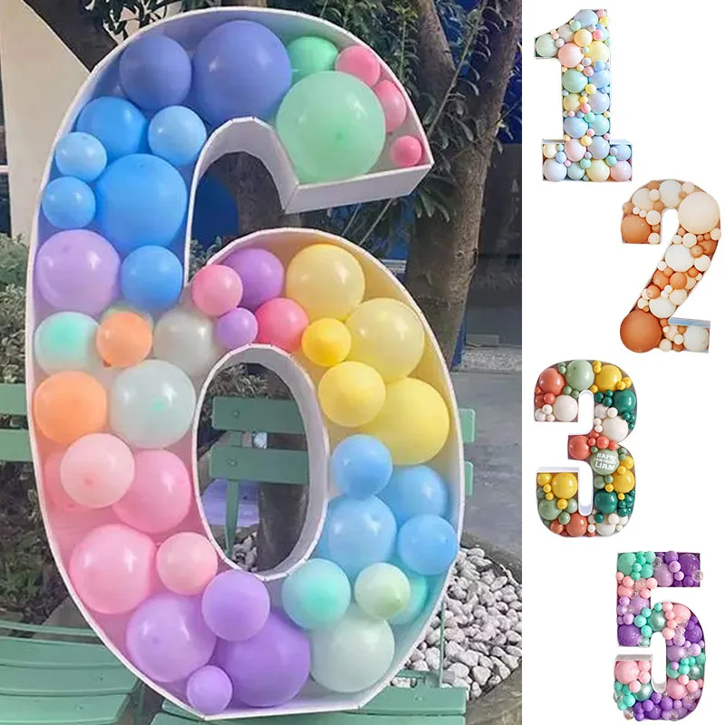 100-73cm-Large-Number-Balloon-Filling-Box-Frame-Stand-Kids-Adult ...