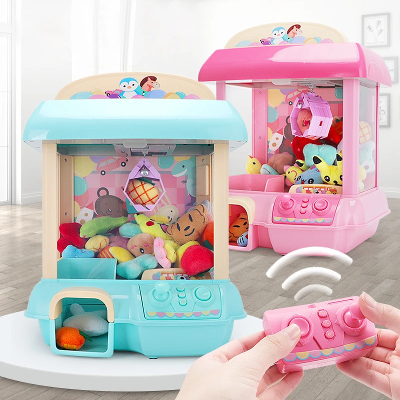 Diy Doll Machine Kids Coin Operated Play Game Mini Claw Catch Toy Crane ...