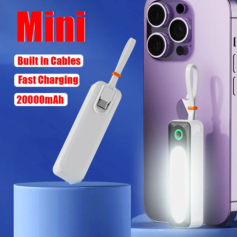 Mini Power Bank Portable 20000mAh Charger Fast Charging External ...