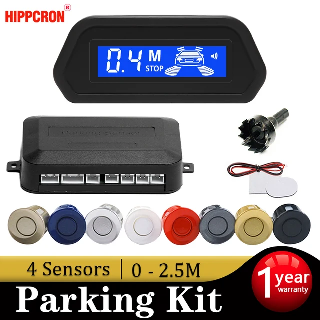 Hippcron Car Parking Sensor With Auto Parktronic Reverse LED Monitor 4 Sensors Radar Detector ...