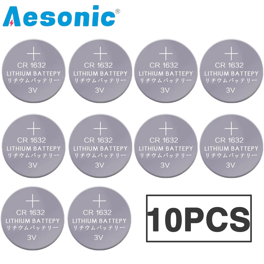10PCS-3V-125mAh-CR1632-Coin-Cells-Batteries-CR-1632-DL1632-BR1632 ...
