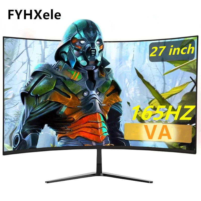 FYHXele 27 inch 2k 165hz Curved Screen Gamer Monitors 1MS PC LCD ...