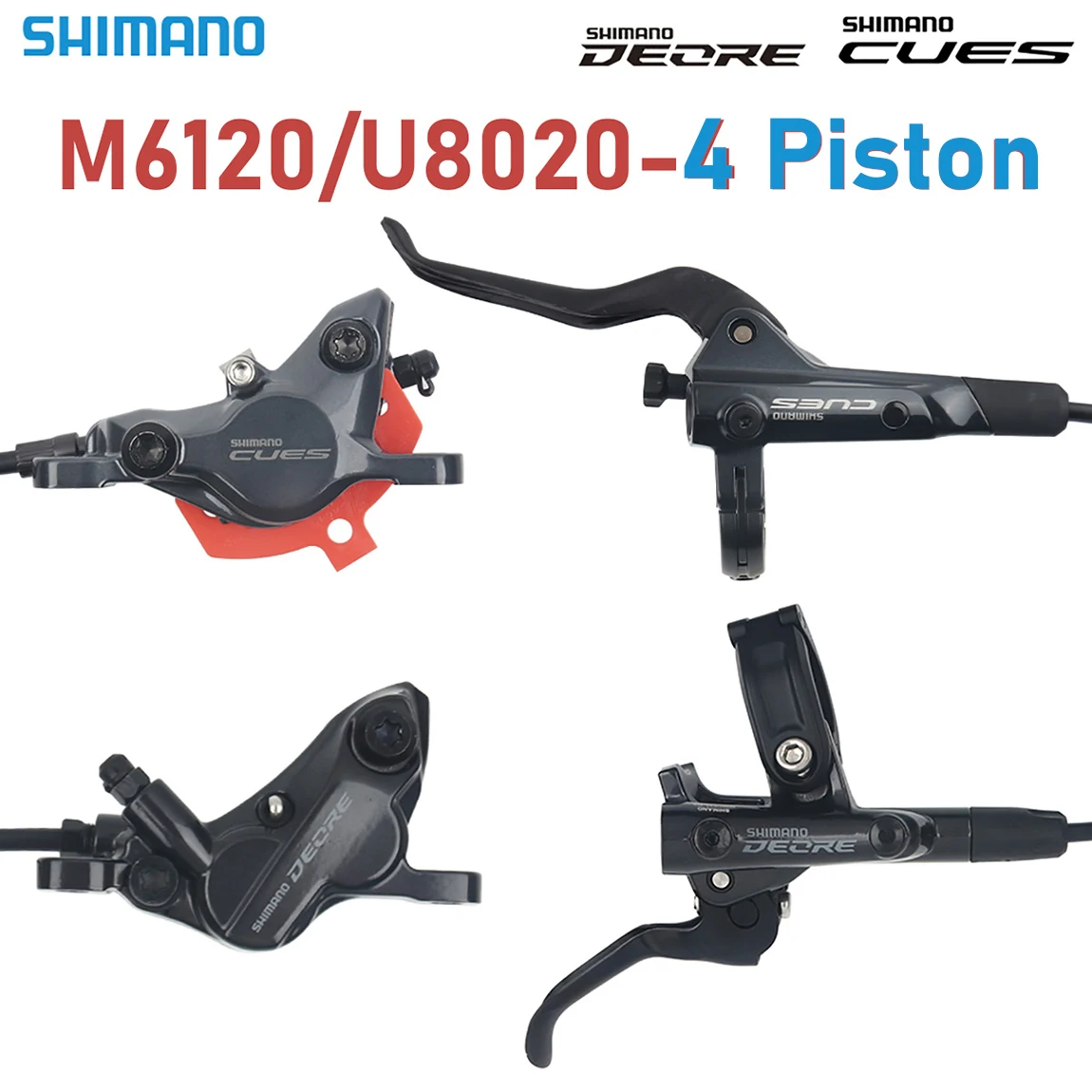 Shimano-CUES-U8020-Hydraulic-Disc-Brake-4-Piston-Caliper-M6120-Deore ...