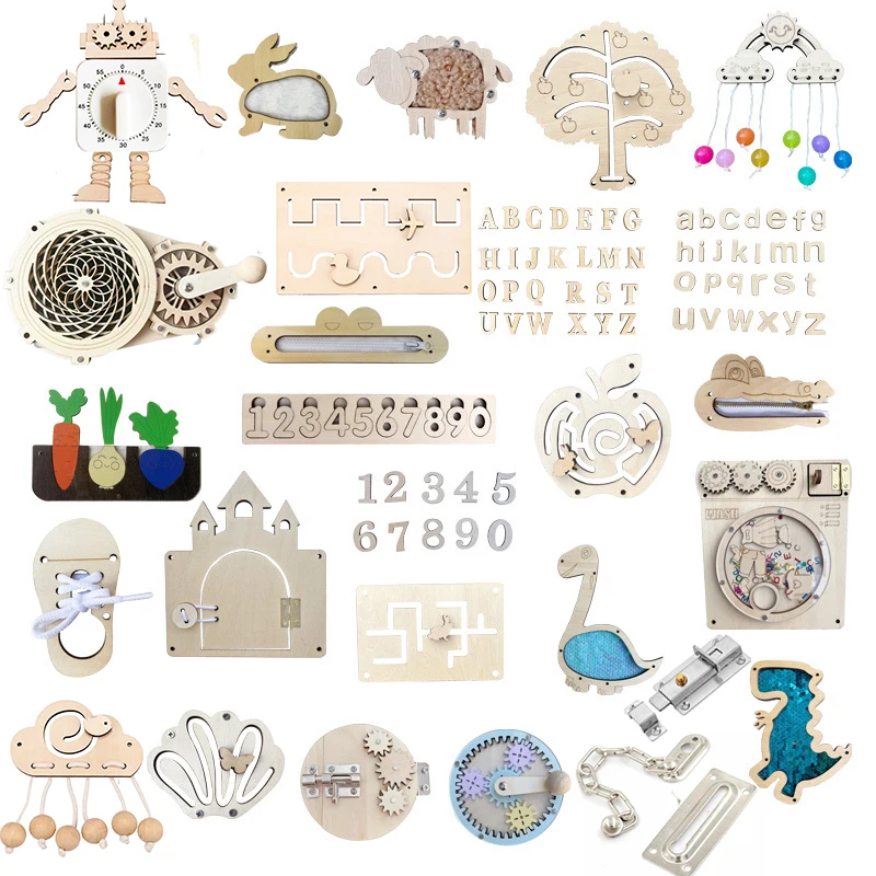 Busy Board Diy Clock Toy Baby Sensorial Montessori Sensory Toys ...