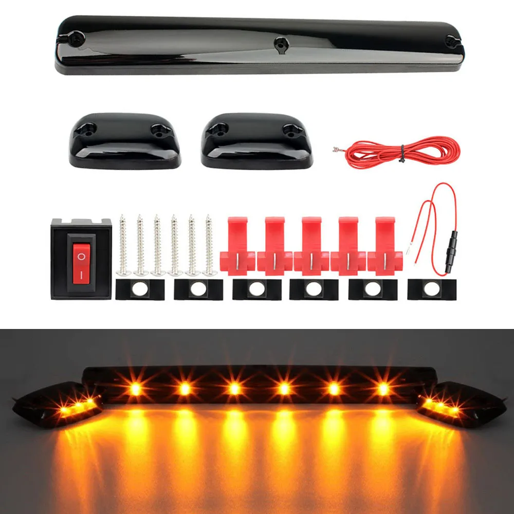 3-Yellow-White-12V-LED-Cab-Roof-Marker-Lights-22956989-for-Chevy ...