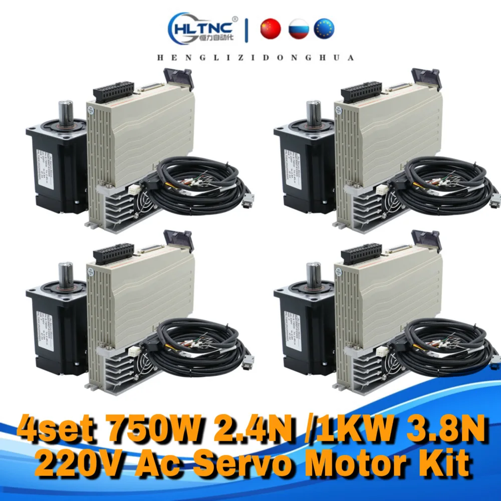 4kit-60-80-AST-400W-600W-750W-1KW-Ac-Servo-Motor-Kit-With-Magnetic ...