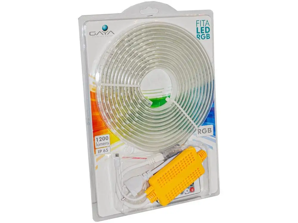 Fita de LED RGB com Controle Gaya 9031 - 220V - AliExpress 39