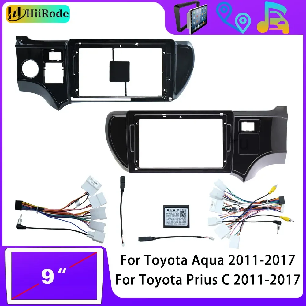 Hiirode Car Android Radio Stereo Player Frame Fascia For Toyota Aqua ...