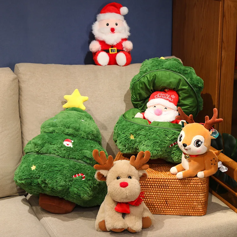 Cute-Christmas-Series-Plush-Toy-Stuffed-Soft-Animals-Deer-Tree-Fluffy ...