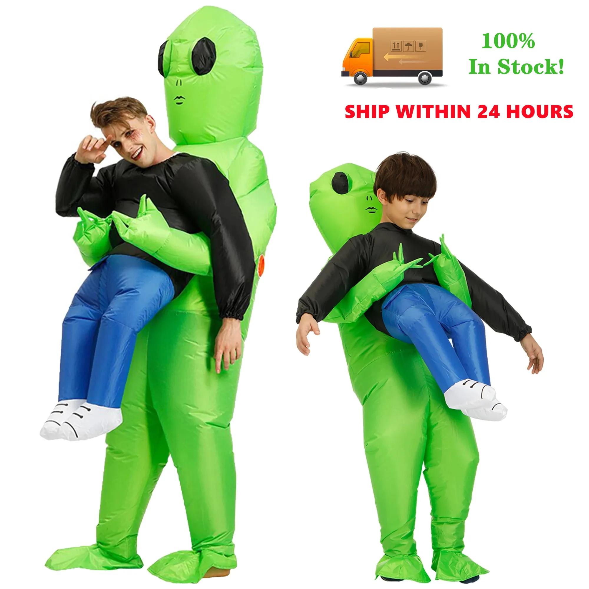 Inflatable Ufo Cloak Alien Costume Cosplay Adult Kids Party Costume ...