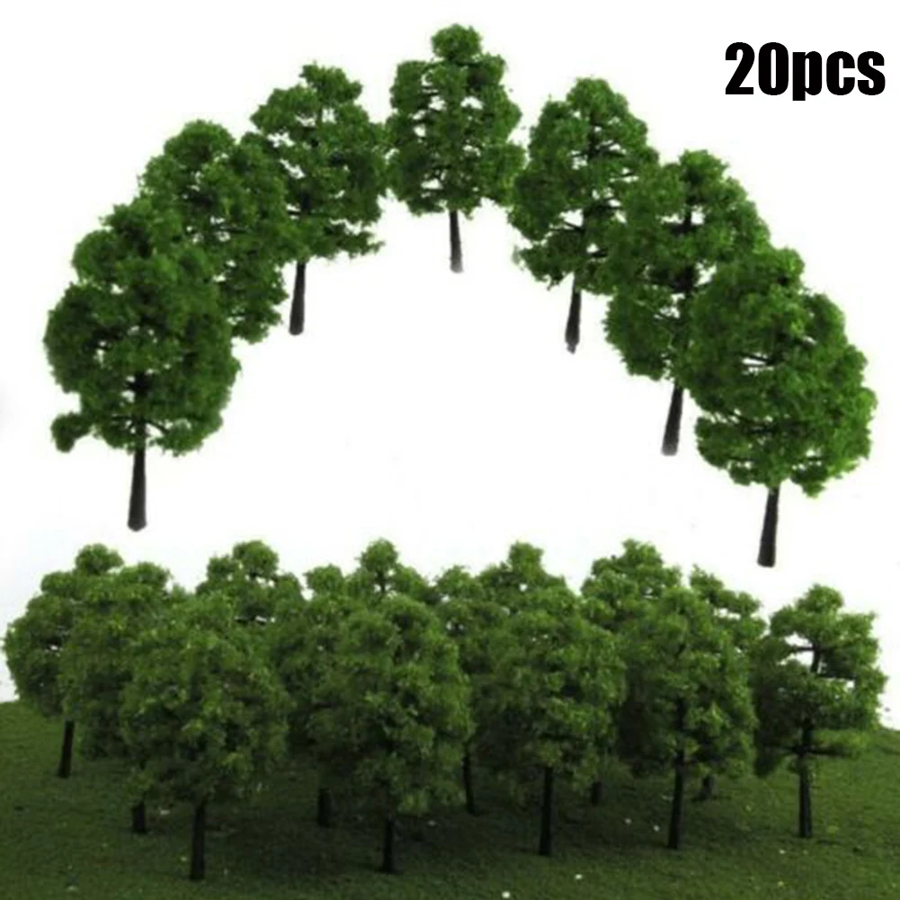 20xModel-Trees-Train-Railroad-Layout-Diorama-Wargame-Scenery-Artificial ...