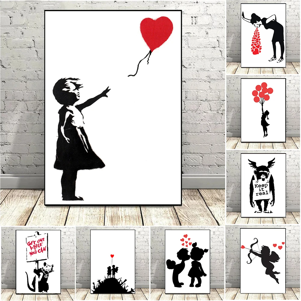 Banksy Paintings Girl With Balloon
