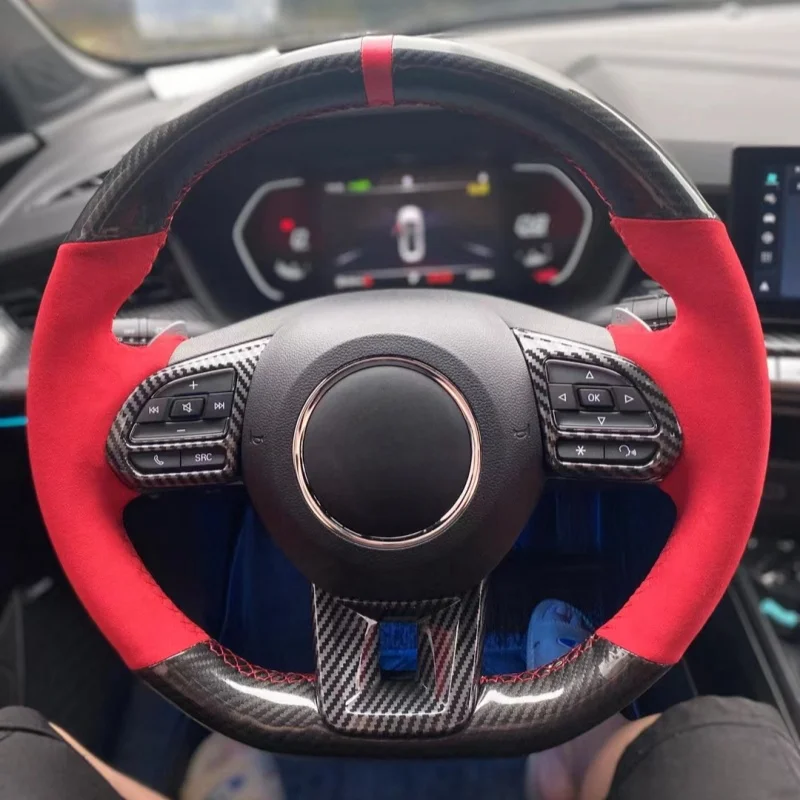 Car Steering Wheel Cover Carbon Fiber Braid For MG ZS HS GS MG 5 6 RX5 ...