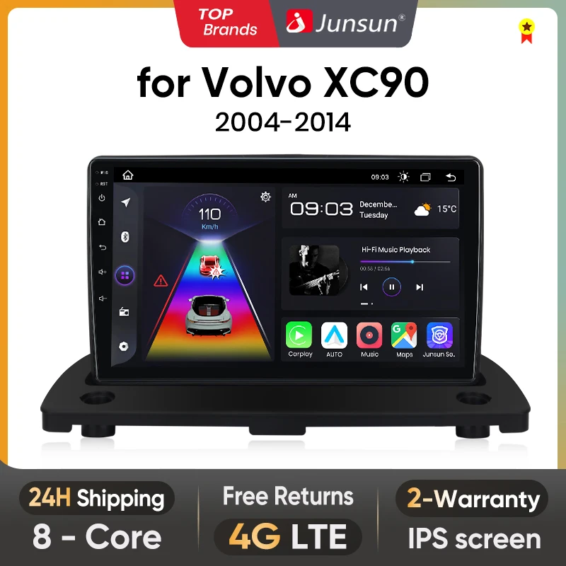 Junsun-V1pro-AI-voz-2-din-Android-Auto-Radio-para-Volvo-XC90-2004-2014 ...