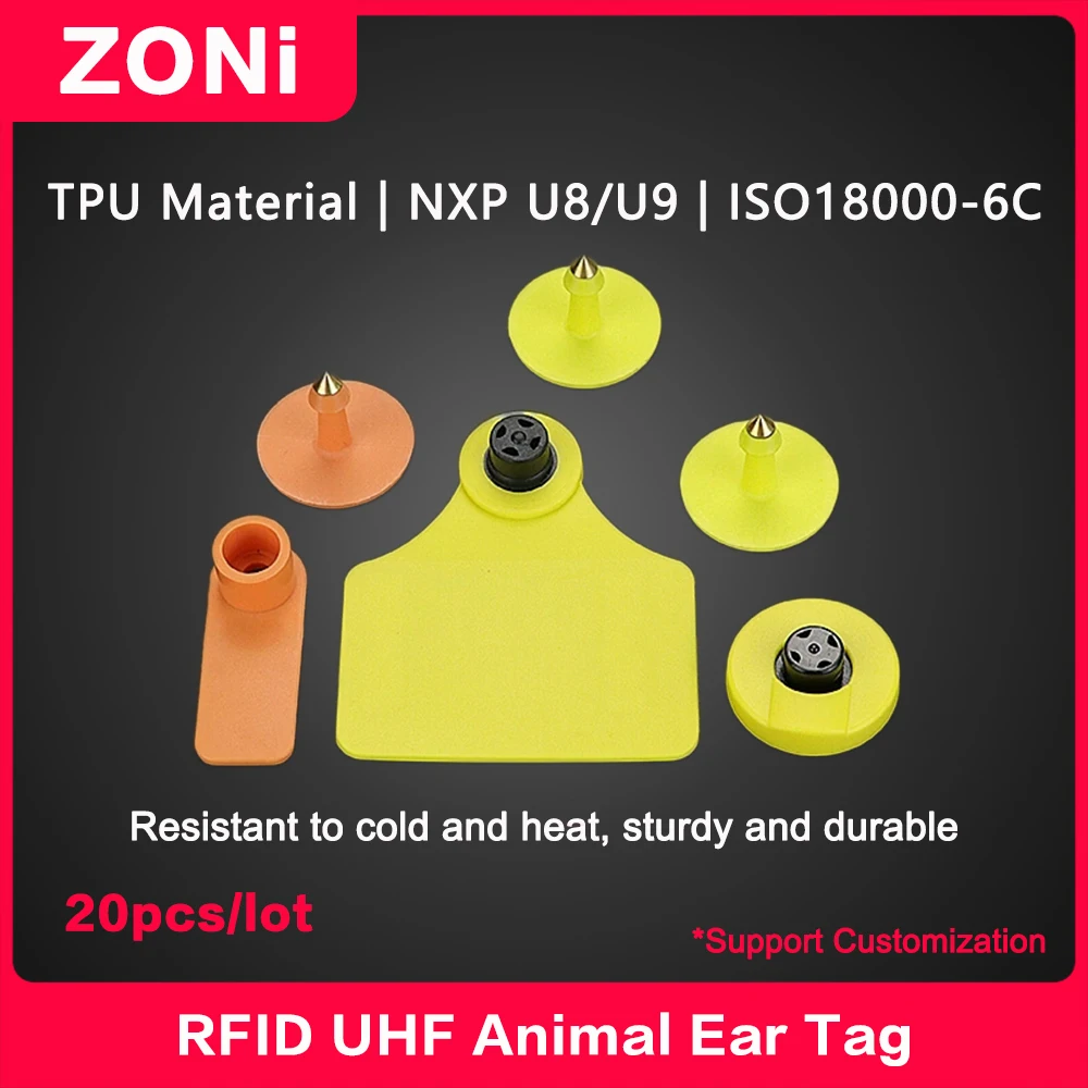 RFID UHF Animal Electronic Tags Ear Tags for Pigs Cattle Sheep and ...