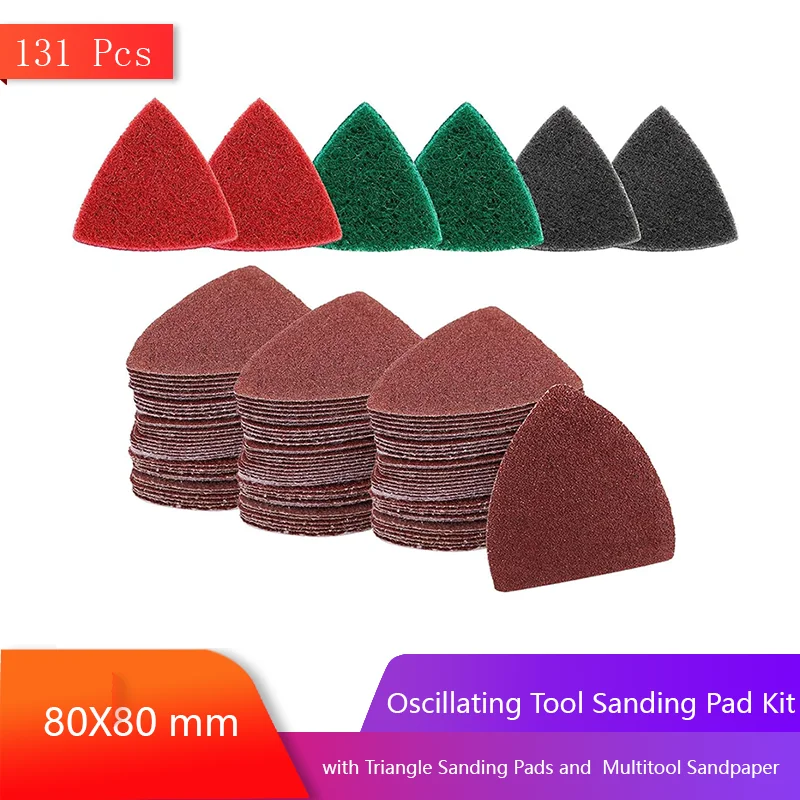 131 Pcs Oscillating Tool Sanding Pad Kit with Multitool Sandpaper for ...