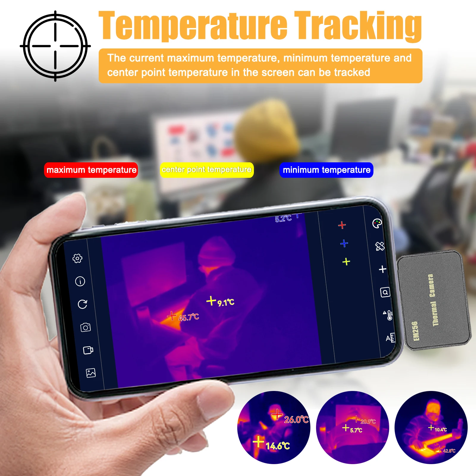 Small Thermal Imaging Camera Portable Mobilephone Thermal Imager ...