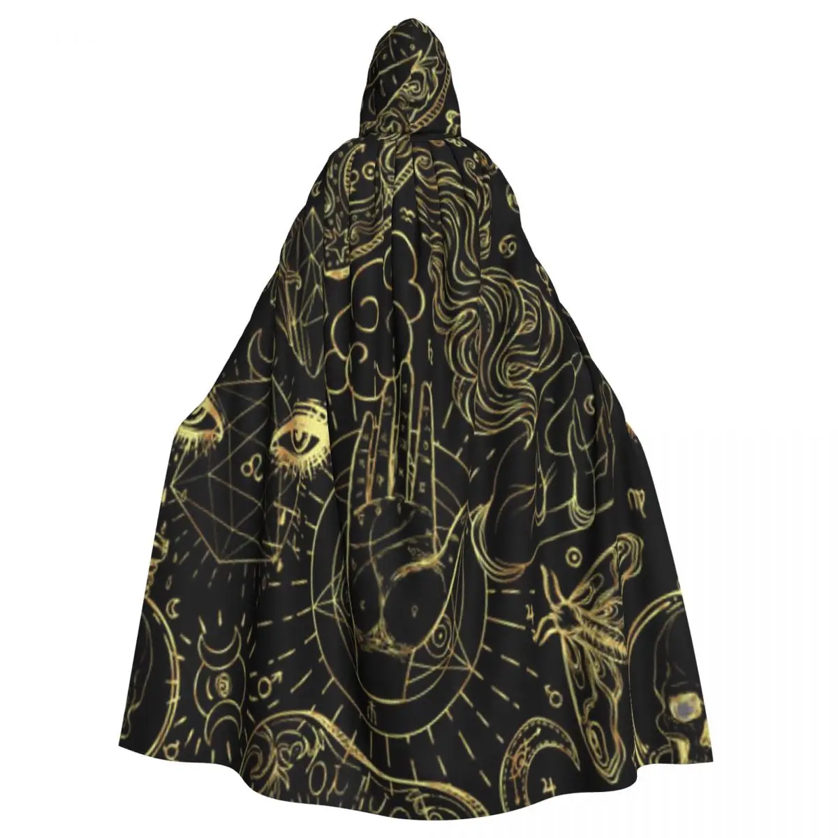 Unisex-Witch-Party-Reversible-Hooded-Adult-Vampires-Cape-Cloak-Magic ...