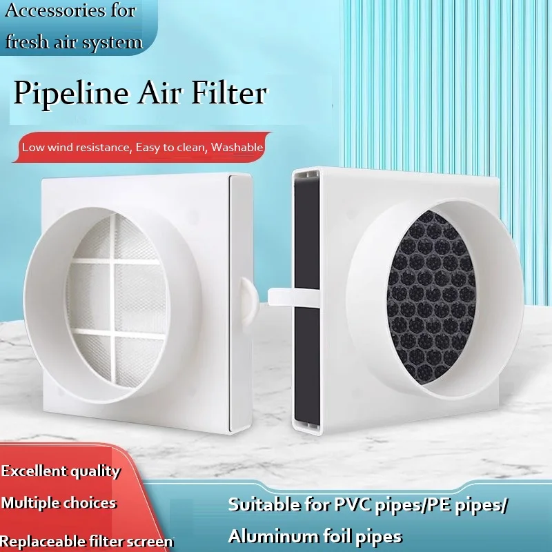 Fresh Air System Pipeline Filter Activated Charcoal Air Outlet Screen ...