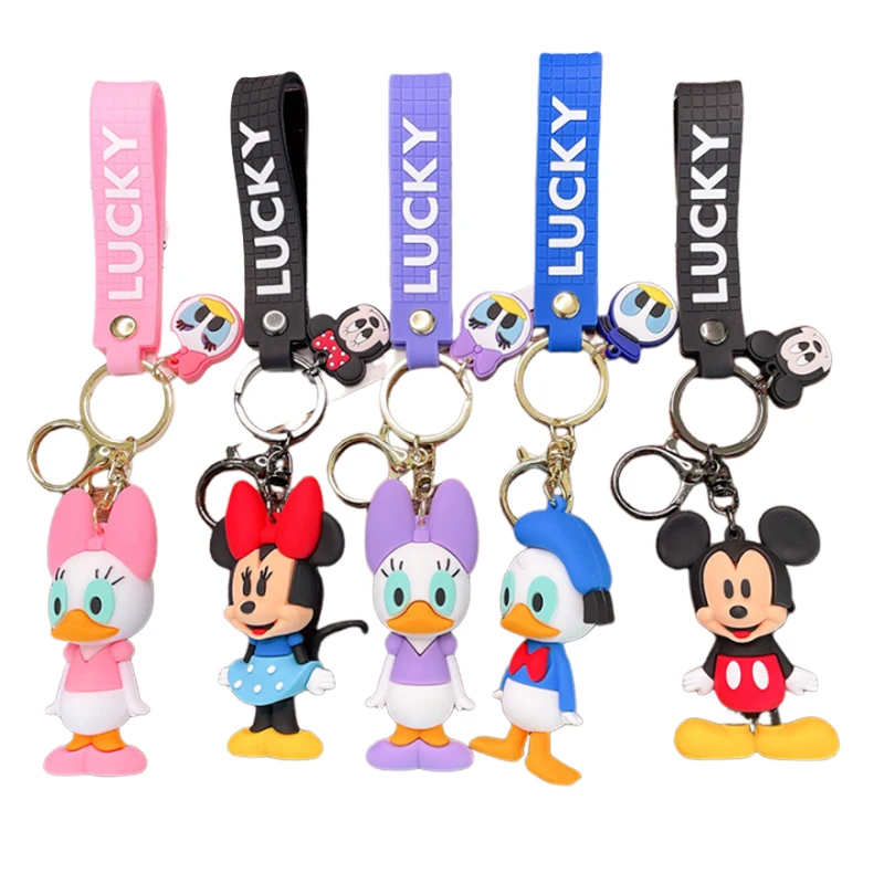Mickey-Mouse-Rubber-Keychain-Donald-Duck-Keyring-Couple-Gifts-Disney ...