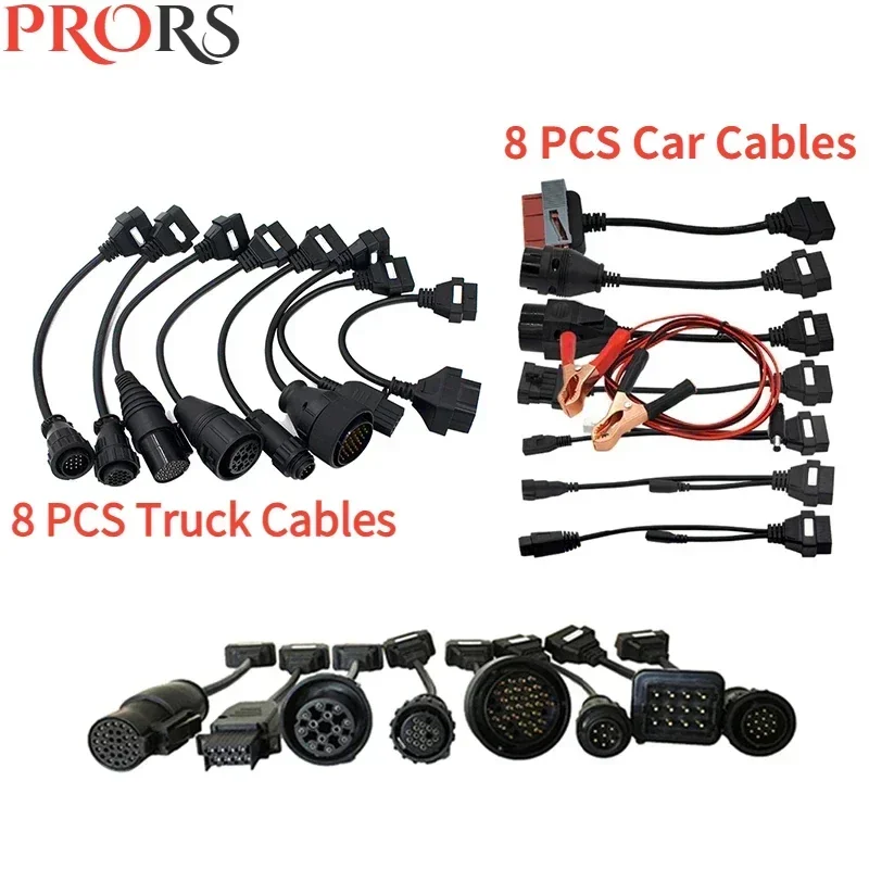 Quality-OBD2-Converter-Cable-Full-Set-8-PCS-Car-Truck-Cables-for-TCS ...