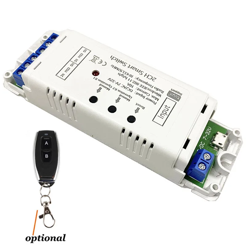 Tuya Smart Wifi 2 Channels Control Module F or Electric DC opener Light ...