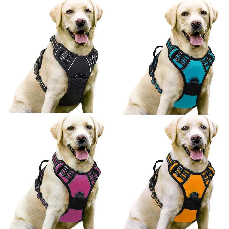 Dog Vest-Style Harness Leash, Pet Vest Leash, Four-Color Optional Nylon ...