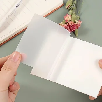 Transparent Sticky Note Pad, 3 Different Size See Through Clear Sticky ...