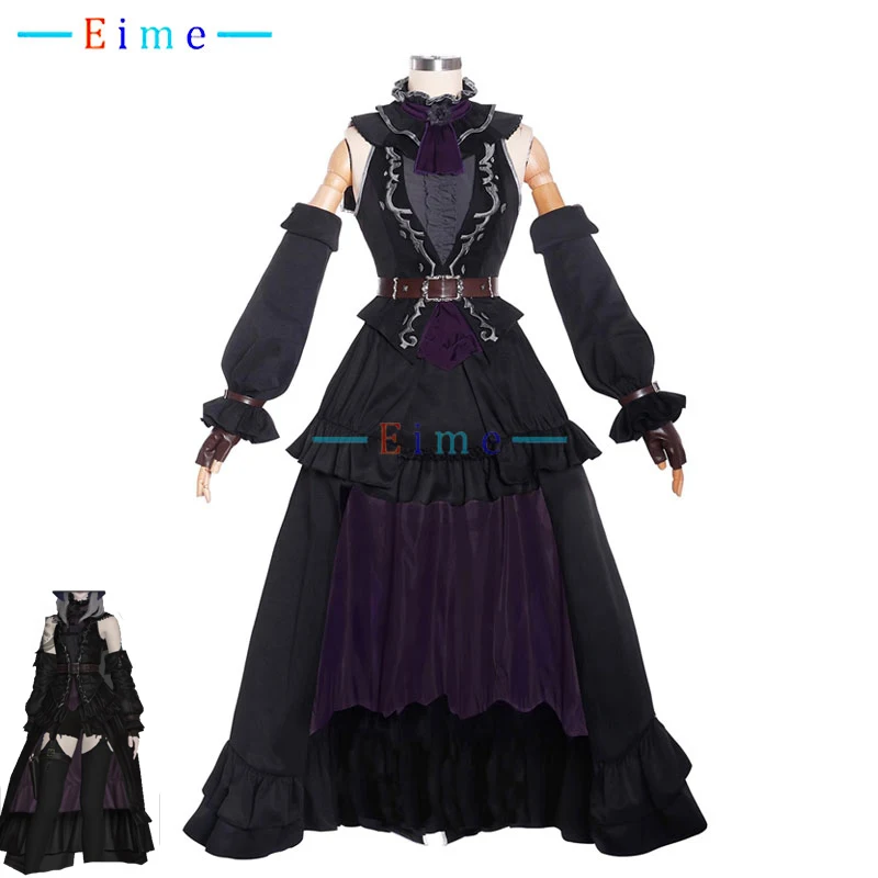 FF14 Eden' Morning Ryne Cosplay Costume Women Cute Party Dress Black ...