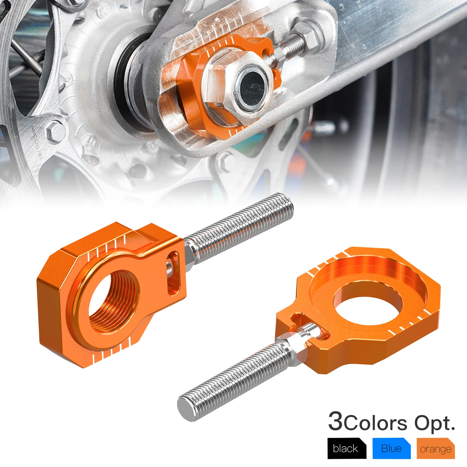 22MM-Rear-Chain-Adjuster-Axle-Block-For-KTM-EXC300-EXC-EXCF-XCW-150-250 ...