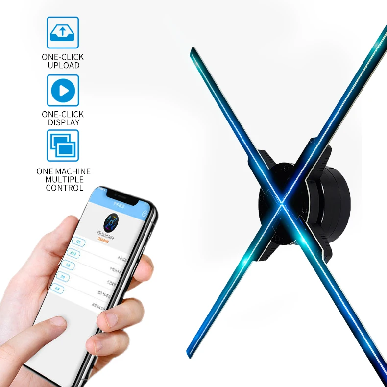 65cm Outdoor Professional Large LED Holographic Fan Projection 3d ...