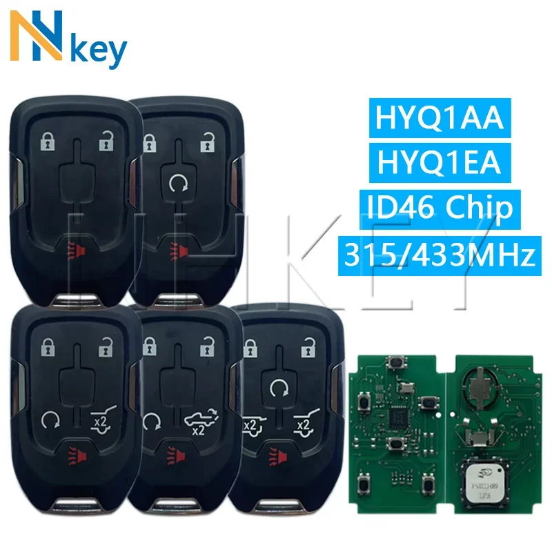 NH KEY For Suburban Tahoe GMC Yukon ID46 Chip 315/433MHz HYQ1AA/HYQ1EA ...